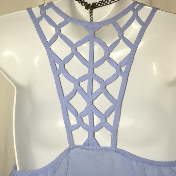 Tops | Baby Blue Polyester Tank | Poshmark